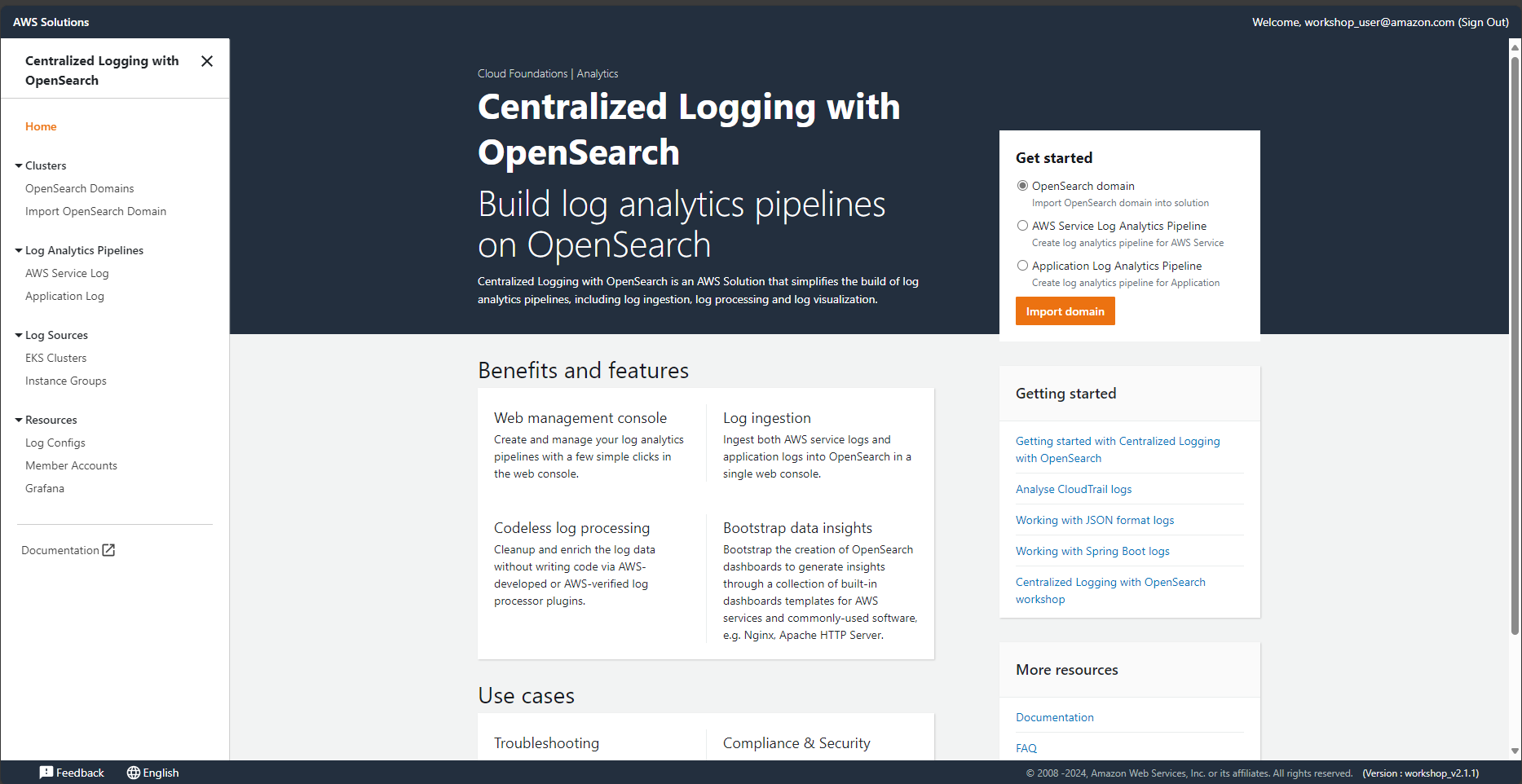 「OpenSearch を利用した統合ログ管理」 ソリューションを使用して、アプリケーションログを取り込む - builders.flash☆ - 変化を求めるデベロッパーを応援するウェブ ...